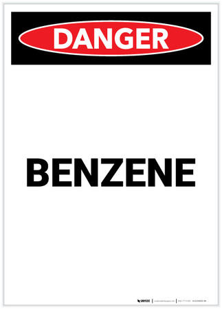 Danger: Benzene Portrait - Label