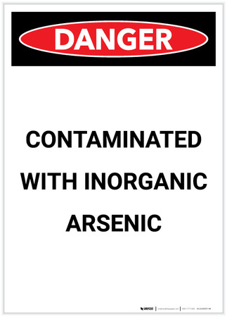 Danger: Contaminated With Inorganic Arsenic Portrait - Label | Creative ...