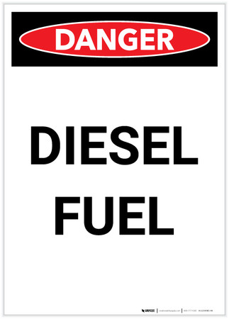 Danger: Diesel Fuel Portrait Portrait - Label