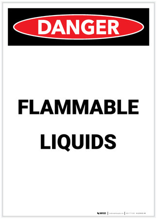 Danger: Flammable Liquids Portrait - Label | Creative Safety Supply