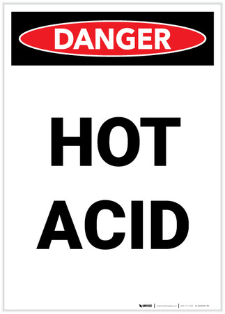 Danger: Hot Acid Portrait - Label