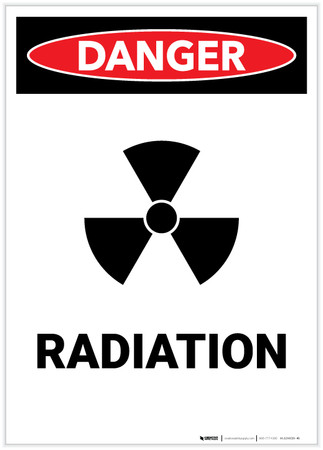 Danger: Radiation with Icon Portrait - Label