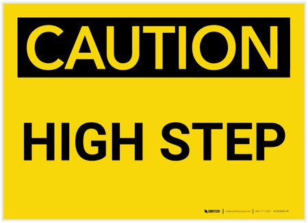 Caution: High Step - Label