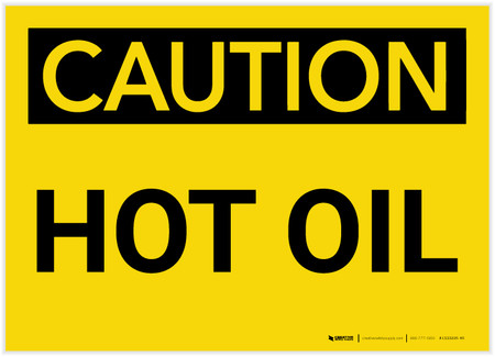 Caution: Hot Oil - Label
