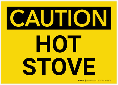 Caution: Hot Stove - Label