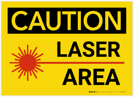 Caution: Laser Area - Label