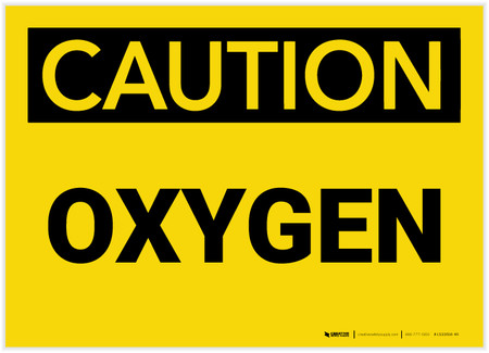 Caution: Oxygen - Label