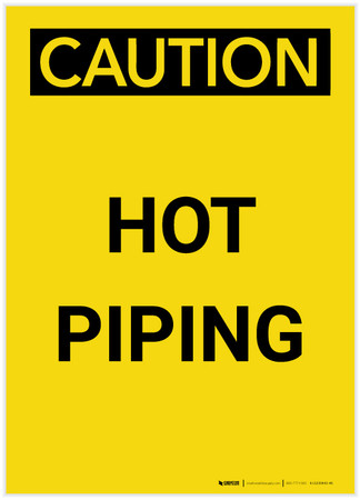 Caution: Hot Piping Portrait - Label