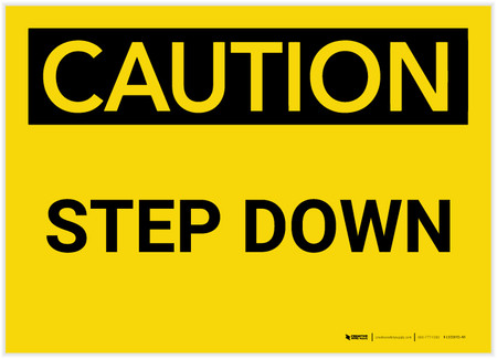 Caution: Step Down - Label