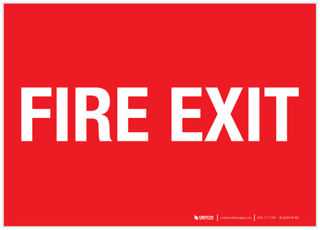 Fire Exit - Label