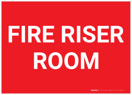 Fire Riser Room Landscape - Label