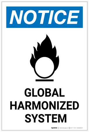 Notice: Global Harmonized System with Icon Portrait - Label