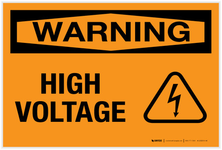 Warning: High Voltage - Label | Creative Safety Supply