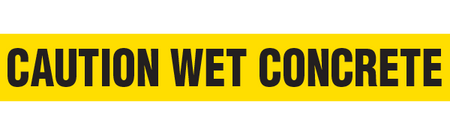 CAUTION WET CONCRETE - Barricade Tape (Case of 12 Rolls)
