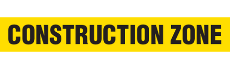 CONSTRUCTION ZONE - Barricade Tape (Case of 12 Rolls)