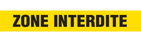 ZONE INTERDITE - YELLOW - Barricade Tape (Case of 12 Rolls)