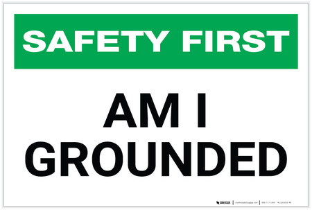Safety First: Am I Grounded - Electrical Safety - Label | Creative ...
