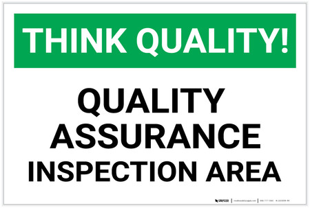 Think Quality: Quality Assurance Inspection Area - Label | Creative ...