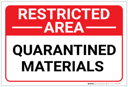 Restricted Area: Quarantined Materials Landscape - Label | Creative ...
