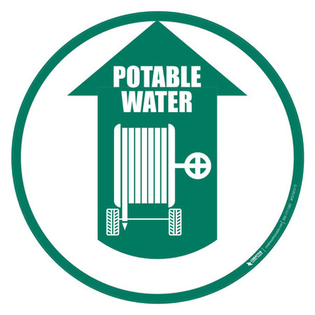 Potable Water Hose with Wheels (Arrow Up) - Floor Sign | Creative ...