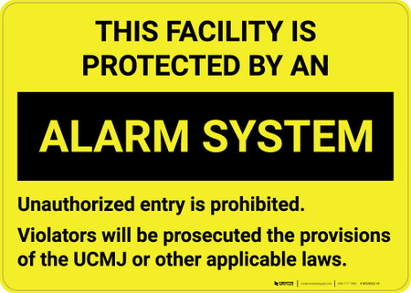 This Facility is Protected by an Alarm System - Wall Sign | Creative ...