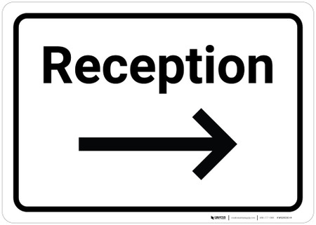 Reception Arrow Right - Wall Sign | Creative Safety Supply