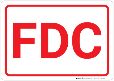 FDC White Background - Wall Sign