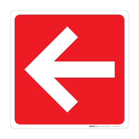 Arrow Square (Red/White) - Wall Sign | Creative Safety Supply
