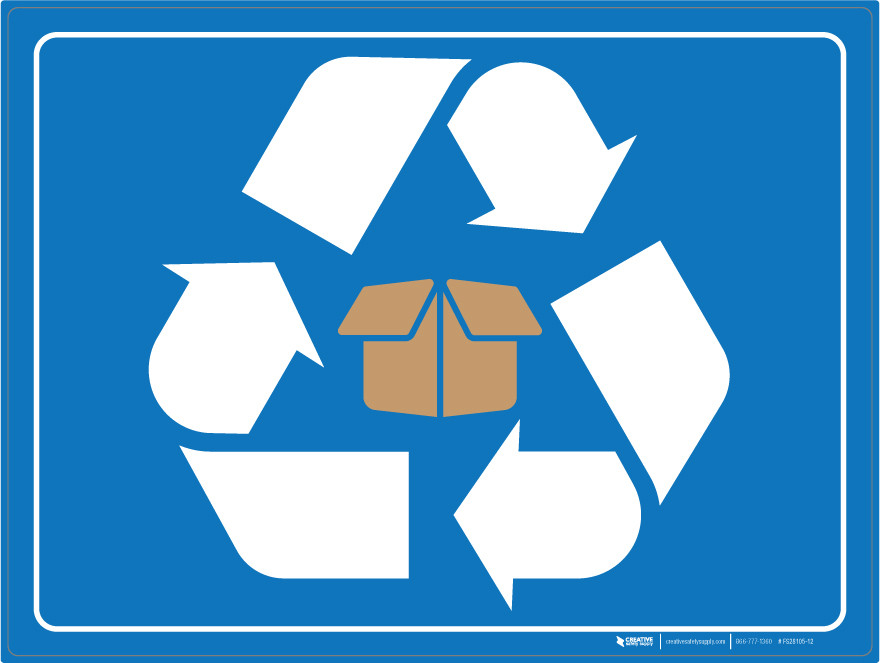 Cardboard Recycling Sign