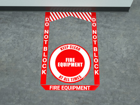 Fire Equipment - Pre Made Floor Sign Bundle | Creative Safety Supply
