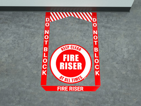 Fire Riser - Pre Made Floor Sign Bundle | Creative Safety Supply