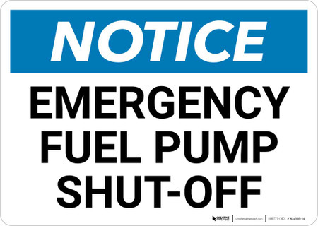 Notice: Emergency Fuel Pump Shut-off with Icon Landscape | Creative ...