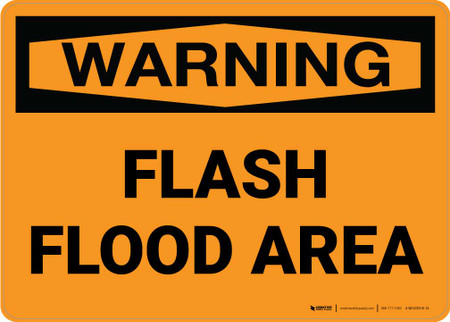Warning: Flash Flood Area Landscape | Creative Safety Supply