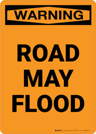 Warning: Road May Flood Portrait | Creative Safety Supply