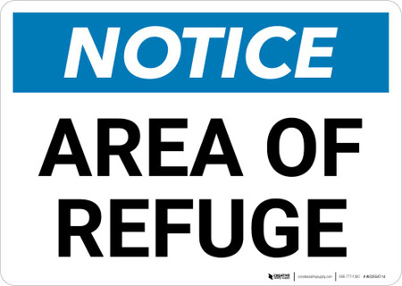 Notice: Area of Refuge Landscape | Creative Safety Supply