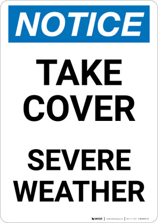 Notice: Take Cover Severe Weather Portrait
