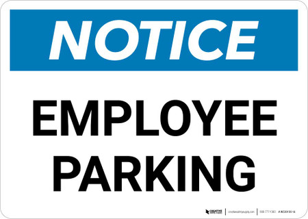 Notice: Employee Parking Landscape