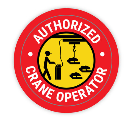 Authorized Crane Operator Red - Hard Hat Sticker