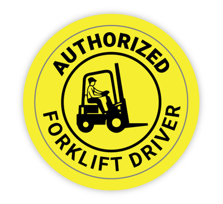 Authorized Forklift Driver - Hard Hat Sticker | Creative Safety Supply