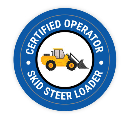 Certified Operator Skit Steer Loader - Hard Hat Sticker