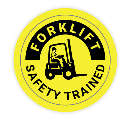 Forklift Safety Trained - Hard Hat Sticker