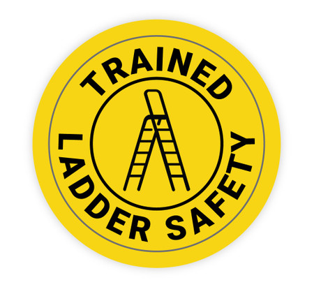 Trained Ladder Safety - Hard Hat Sticker