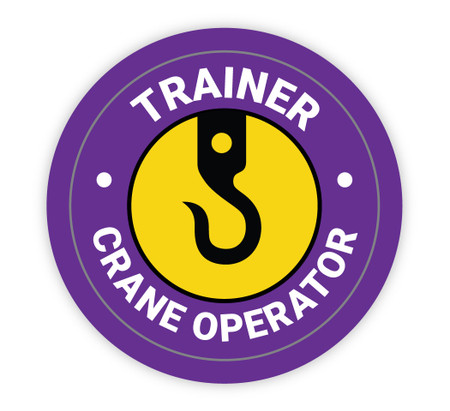 Trained Crane Operator Purple - Hard Hat Sticker