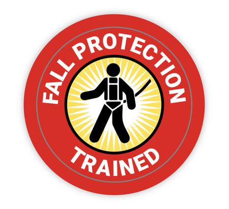 Fall Protection Trained - Hard Hat Sticker