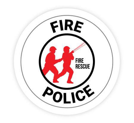 Fire Police Fire Rescue - Hard Hat Sticker | Creative Safety Supply