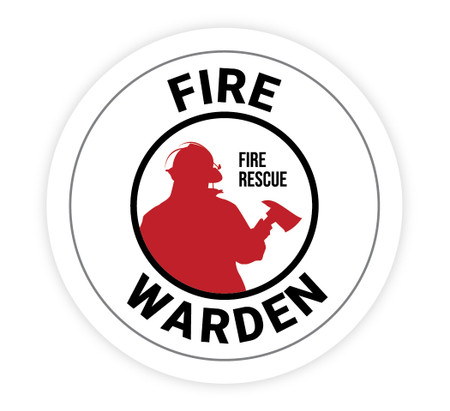 Fire Warden Fire Rescue - Hard Hat Sticker