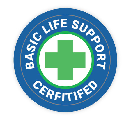 Basic Life Support Certified - Hard Hat Sticker
