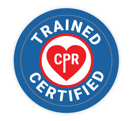 CPR First Aid - Certified and Trained - Hard Hat Sticker