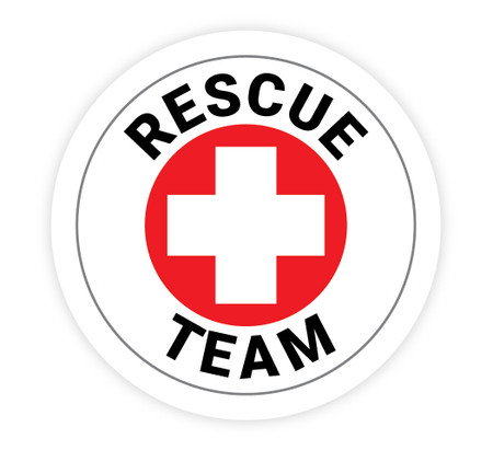 Rescue Team - Hard Hat Sticker