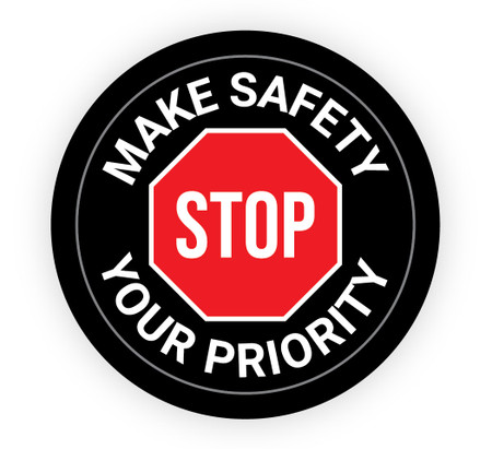 Make Safety Your Priority Stop Sign - Hard Hat Sticker | Creative ...
